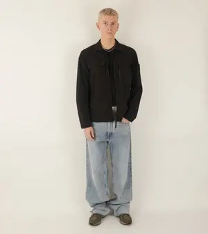 Stone Island Logo Patch Zip-up Jacket
