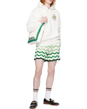 Casablanca Wavy Gradient Crochet Shorts