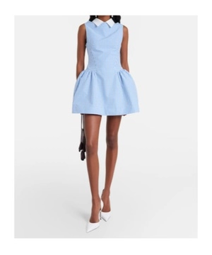 SHUSHU/TONG Gingham Cotton Minidress