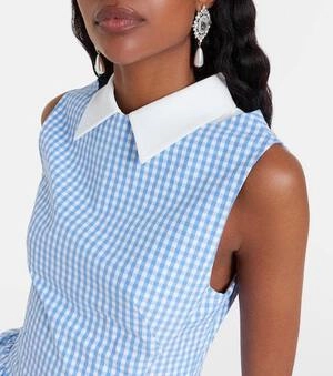 SHUSHU/TONG Gingham Cotton Minidress