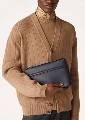 Loro Piana Zippered Clutch With Removable Wristband