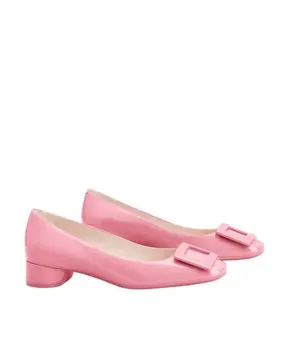 ROGER VIVIER Patent Leather Ballerinas With Painted Buckle