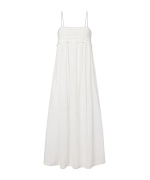 Posse Danielle Lace-trimmed Cotton Midi Dress - White