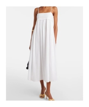 Posse Danielle Lace-trimmed Cotton Midi Dress