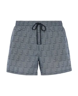 Fendi Blue Nylon Shorts - Gray