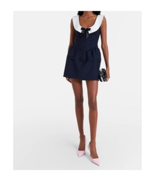 SHUSHU/TONG Bow-detail Wool Minidress