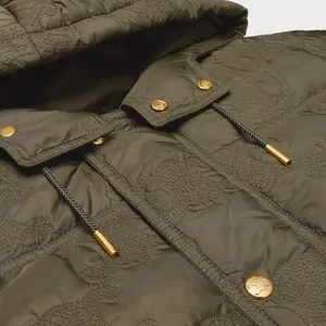 Celine Cropped Triomphe Down Jacket In Lightweight Nylon