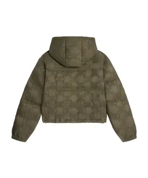 Celine Cropped Triomphe Down Jacket In Lightweight Nylon