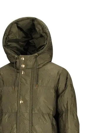 Celine Cropped Triomphe Down Jacket In Lightweight Nylon
