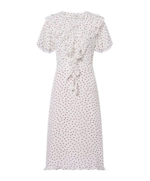 Dorothee Schumacher Dancing Dots Polka-dot Georgette Midi Dress - White