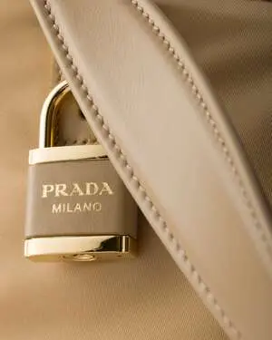 Prada Logo Plaque Padlock-detailed Shoulder Bag