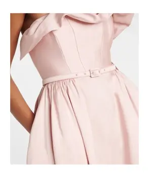 Roland Mouret Strapless Ruffled Midi Dress - Nude