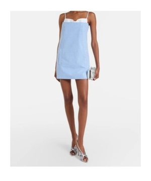 SHUSHU/TONG Gingham Cotton Minidress