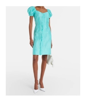 SHUSHU/TONG Linen-blend Midi Dress