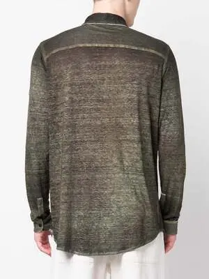 Avant Toi Acid-wash Button-up Shirt