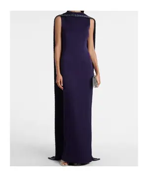 Roland Mouret Embellished Cape Effect Gown