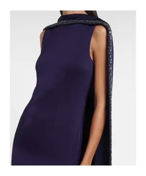 Roland Mouret Embellished Cape Effect Gown