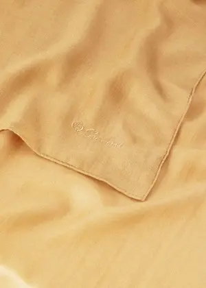 Loro Piana Logo Wool Cashmere Scarf