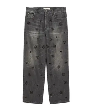 Max Mara Sequinned Denim Jeans - Black
