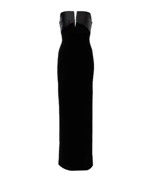 Roland Mouret Strapless Velvet Gown - Black