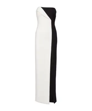 Roland Mouret Strapless Crêpe Gown - Black