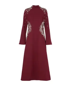 Simkhai Odetta Embellished Crêpe Midi Dress - Red