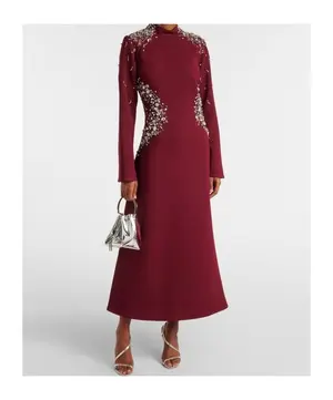 Simkhai Odetta Embellished Crêpe Midi Dress