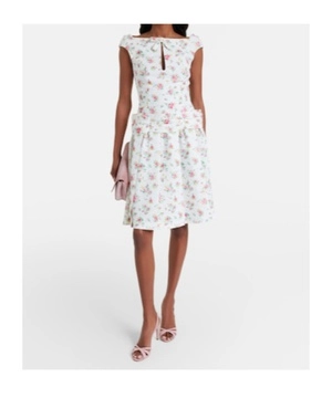 SHUSHU/TONG Floral Pleated Miniskirt