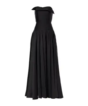 Roland Mouret Strapless Silk-blend Taffeta Gown - Black