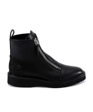GIUSEPPE ZANOTTI Kat Glitter Panel Boots - Black