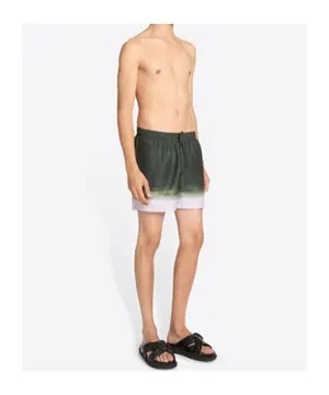Dries Van Noten Printed Drawstring Swim Shorts
