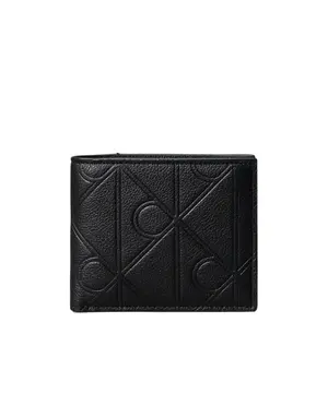 Calvin Klein Full-grain Leather Rfid Billfold Wallet - Black