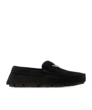 Prada Logo Plaque Slip-on Loafers