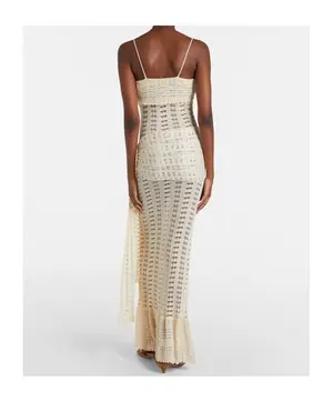 AYA MUSE Ruffled Pointelle Maxi Dress