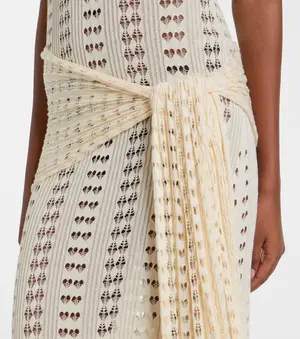 AYA MUSE Ruffled Pointelle Maxi Dress