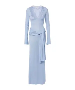 AYA MUSE Lace-trimmed Maxi Dress - Blue