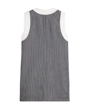 Celine Sleeveless Hickory Stripe Mini Dress