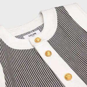 Celine Sleeveless Hickory Stripe Mini Dress