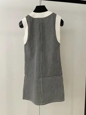 Celine Sleeveless Hickory Stripe Mini Dress