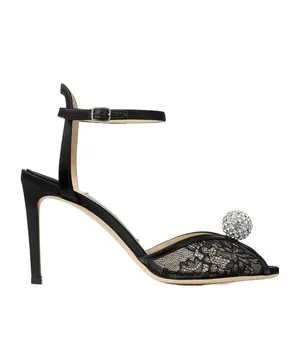 JIMMY CHOO Sacora 85 Sandals - Black
