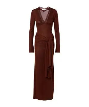 AYA MUSE Lace-trimmed Dress - Brown