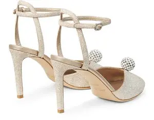 JIMMY CHOO Sacora 85 Embellished Glitter Sandals