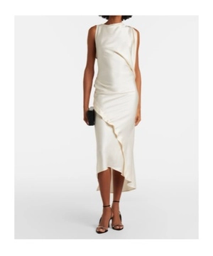 Victoria Beckham Kyra Draped Midi Dress