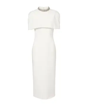 Roland Mouret Embellished Crêpe Cocktail Dress - White