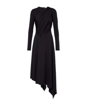 Victoria Beckham Draped Jersey Wrap Dress - Black