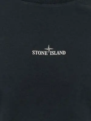 Stone Island Logo Printed Crewneck T-shirt