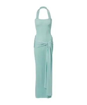 AYA MUSE Knitted Sequined Dress - Blue
