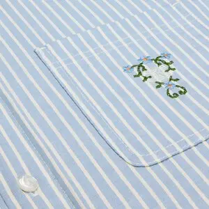 Celine Cropped Shirt In Hickory Striped Cotton
