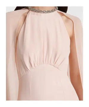 Roland Mouret Embellished Caped Gown