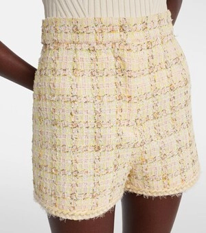 Giambattista Valli Checked Cotton-blend Shorts